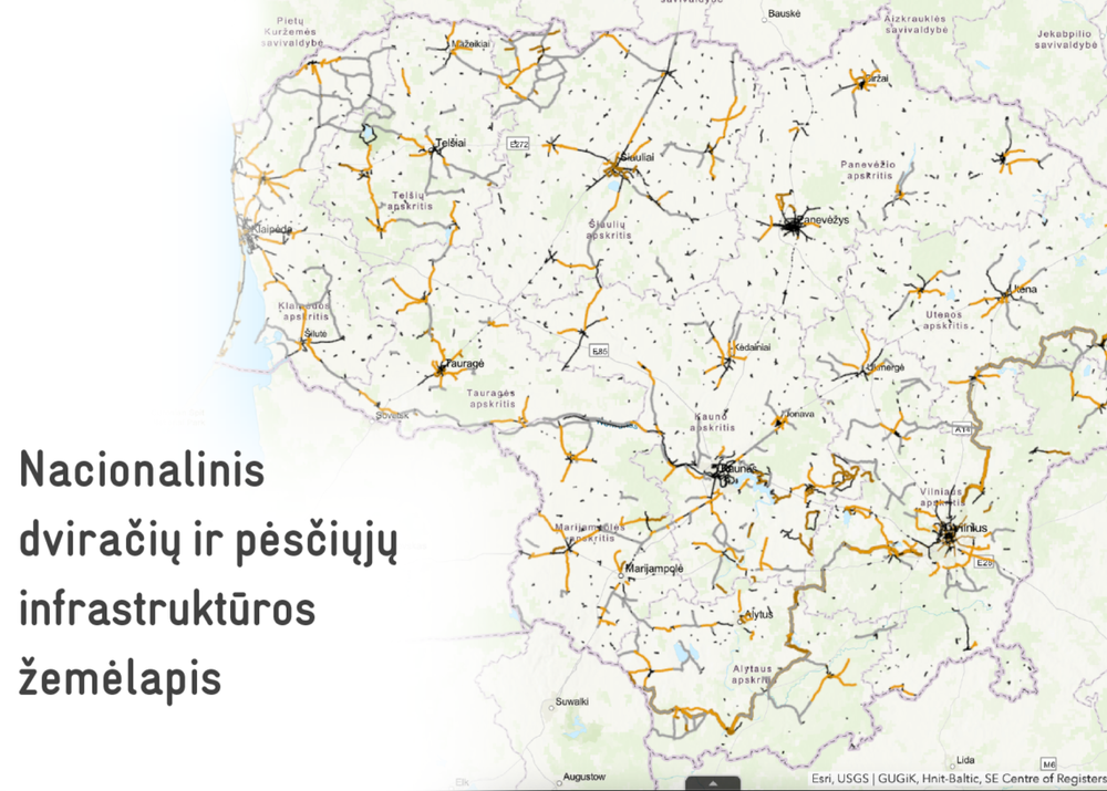 Lietuvos dviračių ir pėsčiųjų takų žemėlapis – Alkas.lt